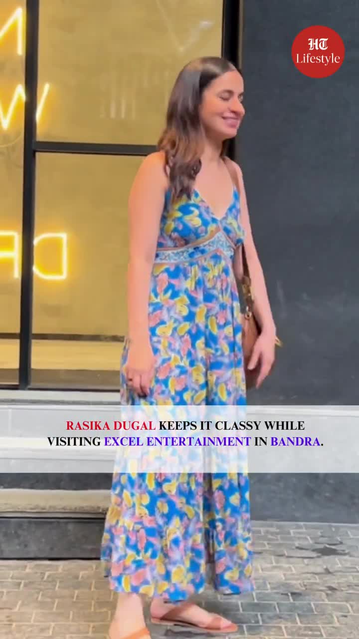 Rasika Dugal keeps it classy while visiting Excel Entertainment in Bandra