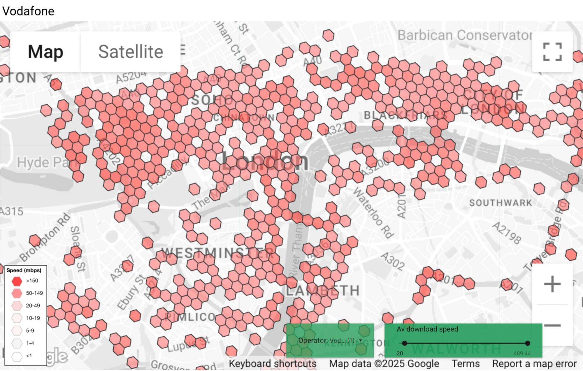 Vodafone leads Central London 5G tests as coverage outpaces rivals