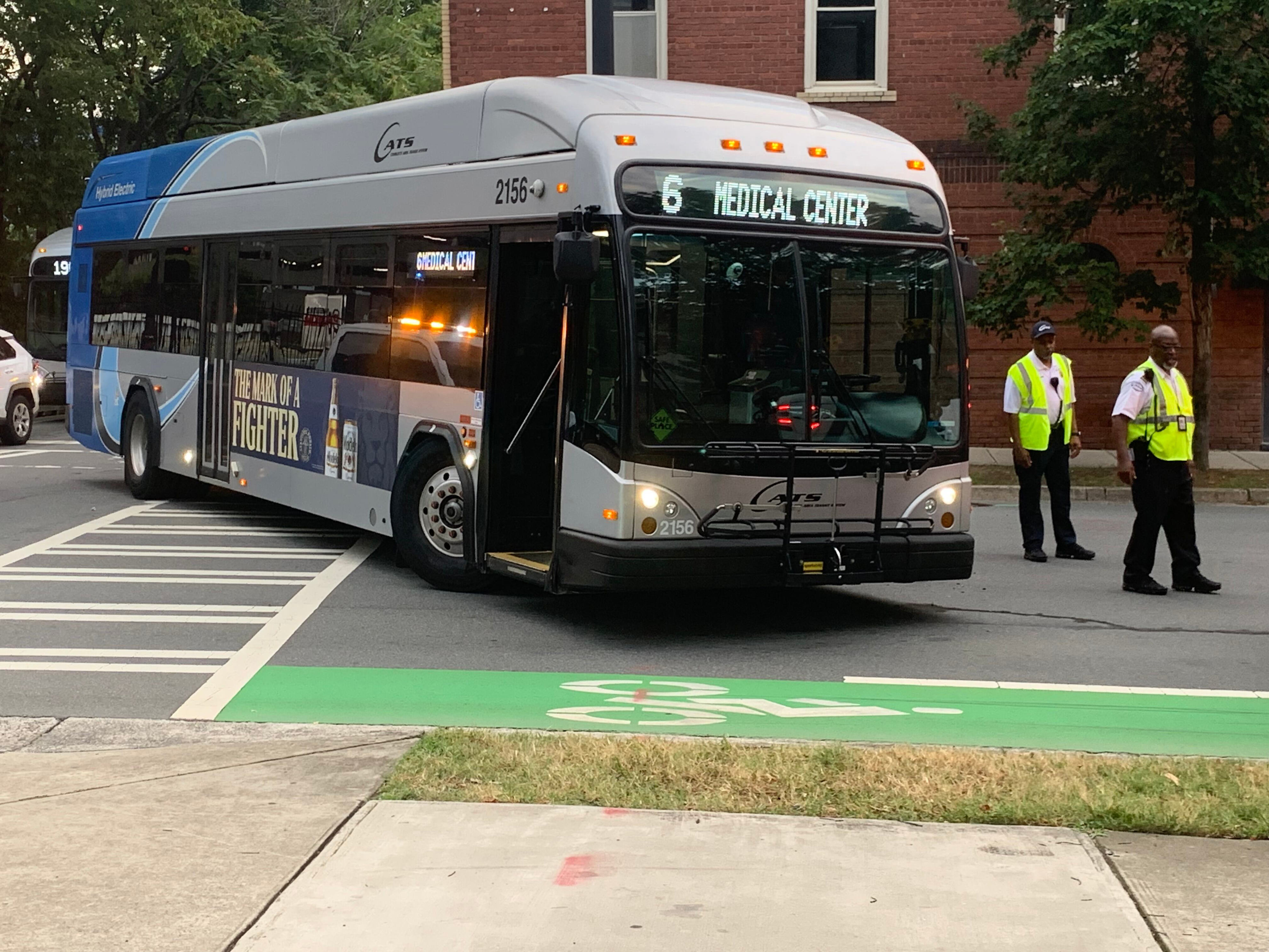 Person badly hurt after crash involving city bus in Uptown Charlotte