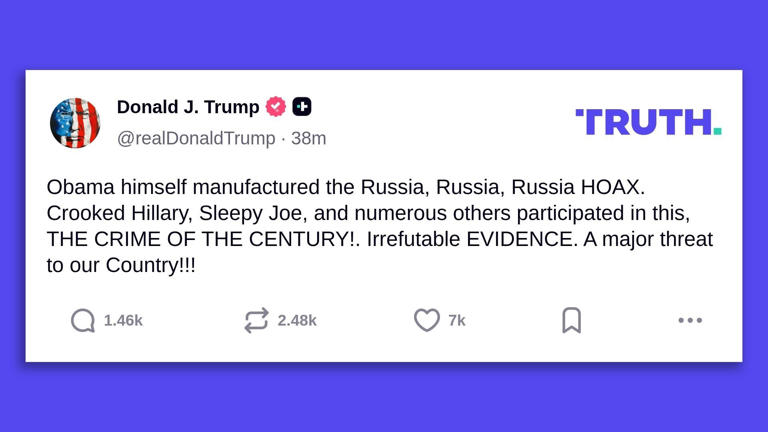 Trump's forever grudge ties Epstein files to Russia "hoax"