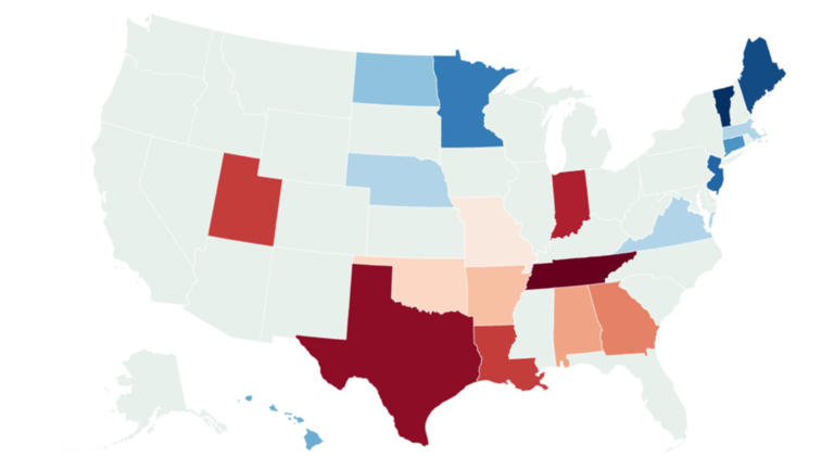 Map shows states with best—and worst—quality of life