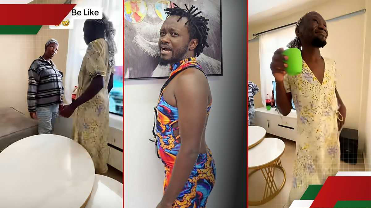 Stivo Simple Boy imitates Bahati, wears wife's dress in hilarious clip