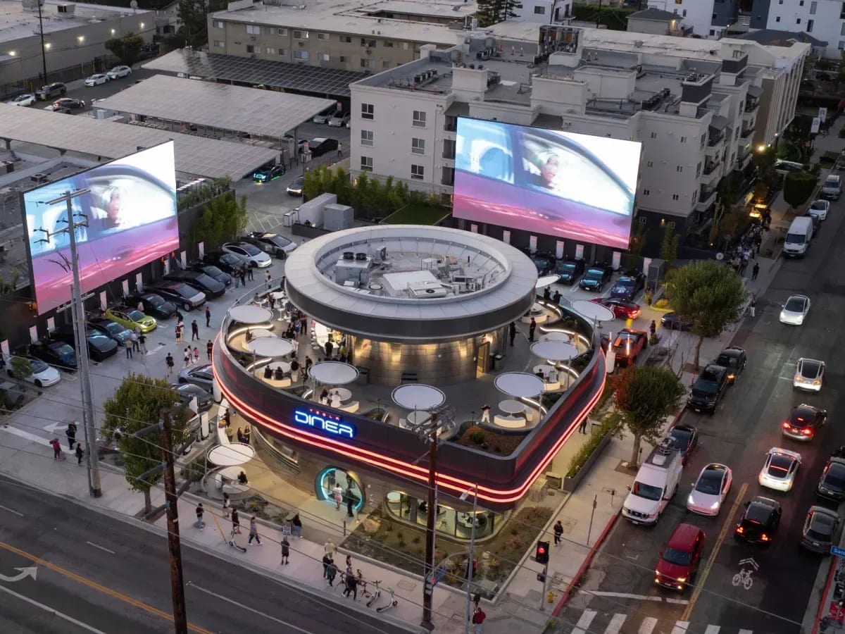 Tesla's 'Retro-Futuristic' Diner Is Finally Open In LA: Here’s What It ...