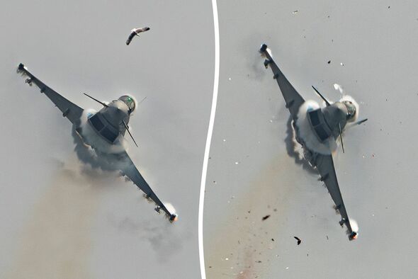 The moment a bird shattered the cockpit of a £73m warplane