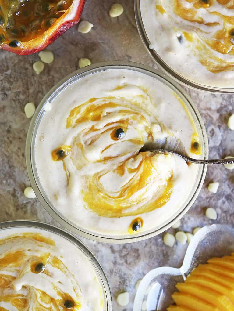 Easy Passionfruit Mango Mousse