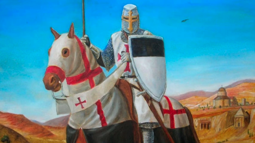 Why the Knights Templar wore white and red