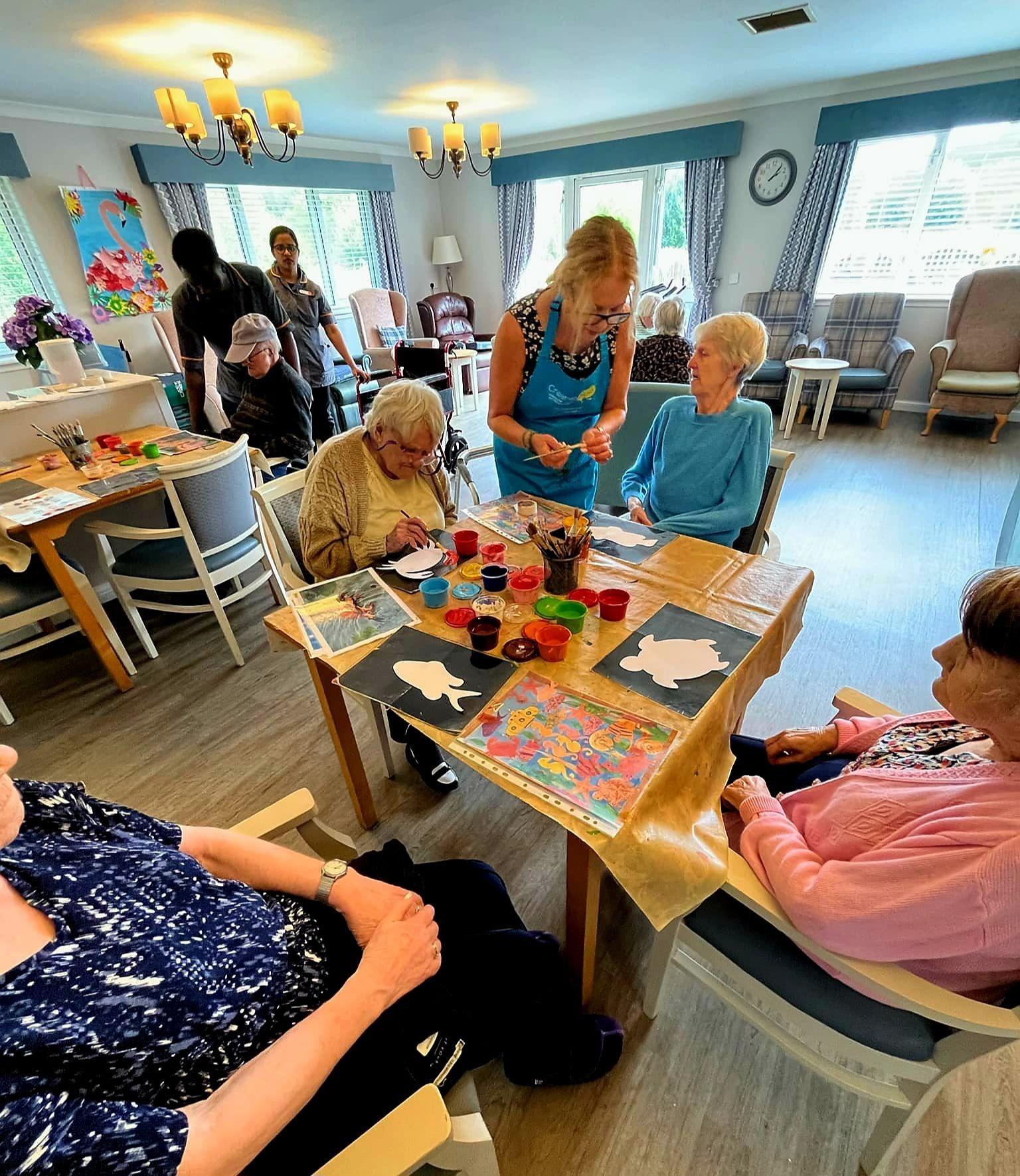 East Whitburn care home unveils stunning seaside-themed artwork ...