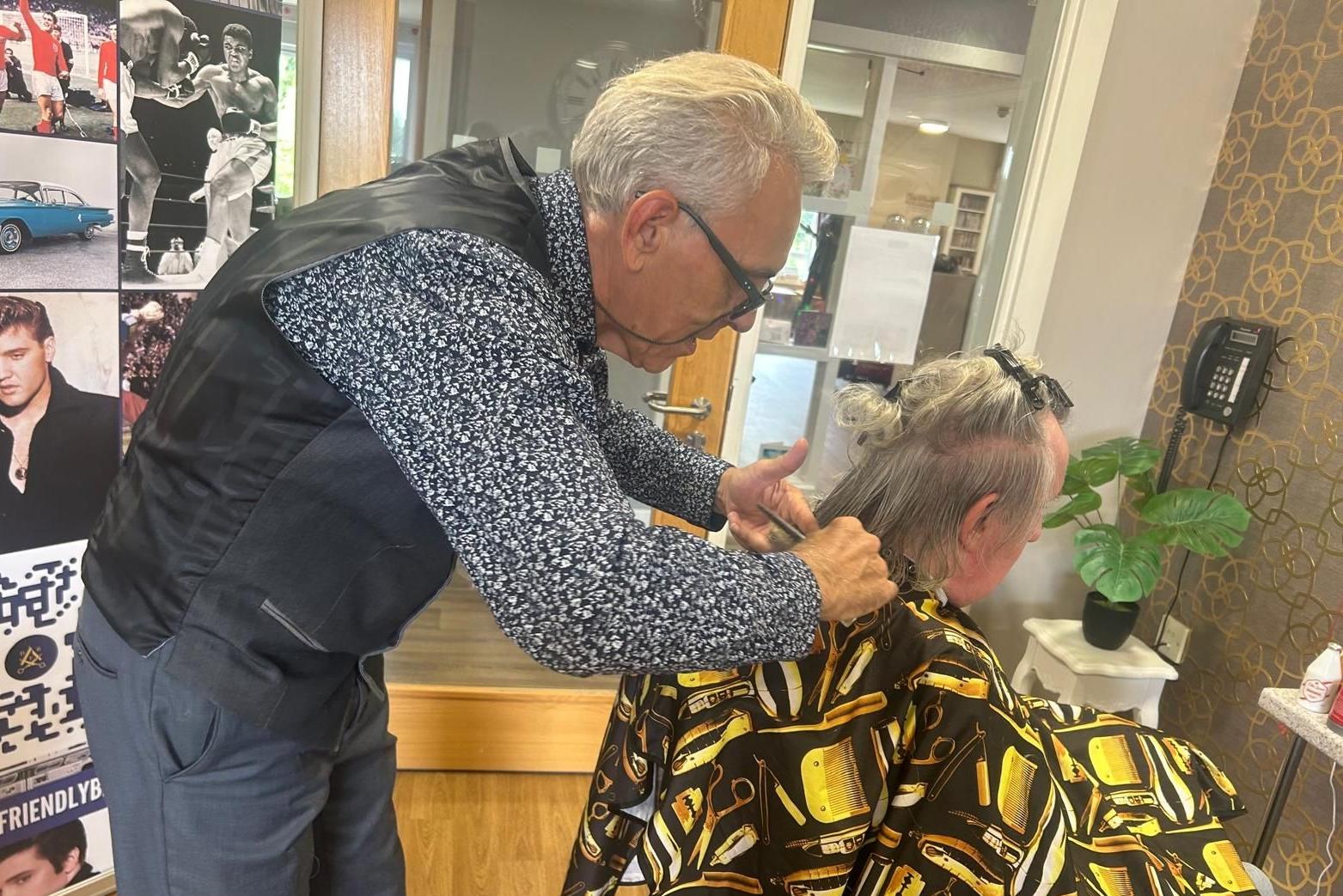 Dementia-friendly barber treat at Hampden Hall