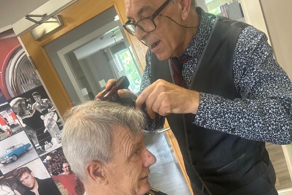 Dementia-friendly barber treat at Hampden Hall