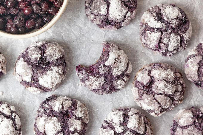 Blueberry Crinkle Cookies
