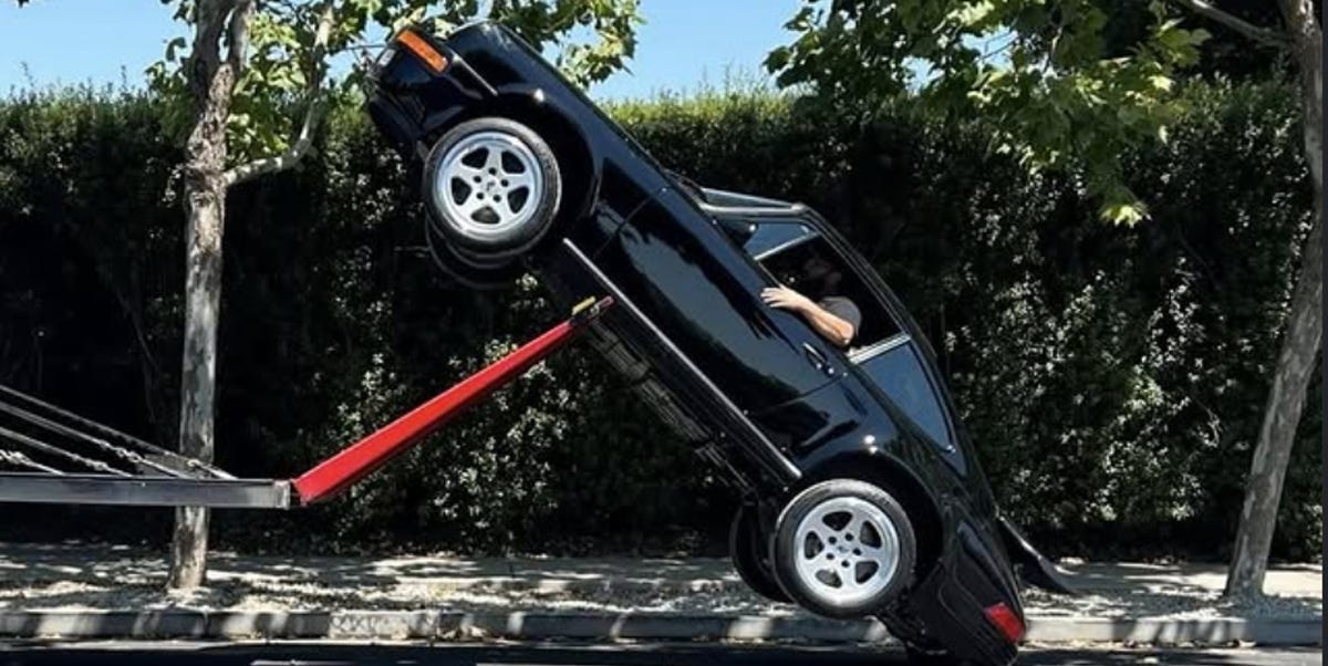 Whoops: Extremely Rare $6 Million RUF Yellowbird Falls Off Car Transporter