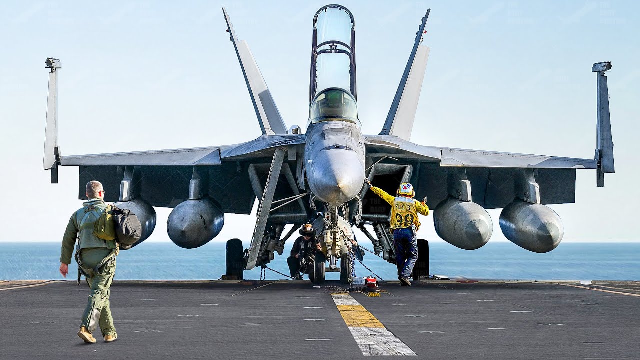 Experiencing life as a US Navy pilot on an aircraft carrier at sea