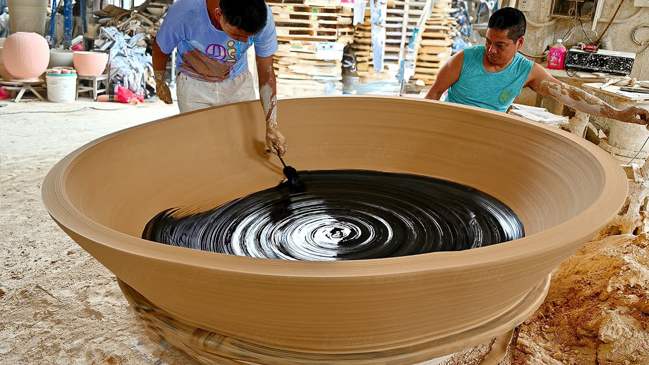 Amazing Way Chinese Make Giant Handmade Ceramic Pottery