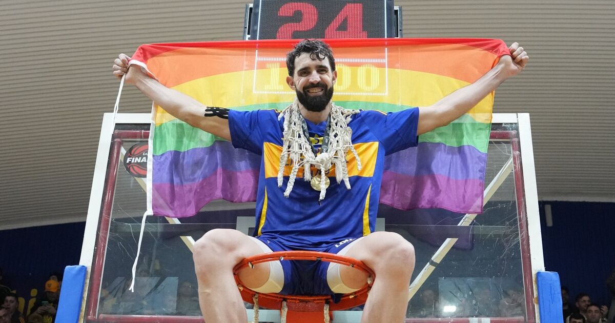 Gay pro basketball player wins league championship and celebrates with ...