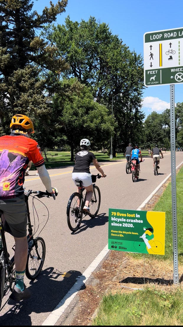 New bicycle safety signs around Denver's Wash Park aim to stop crashes ...
