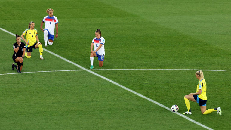 ‘Taking a knee to stand against racism’: Lionesses' anti-racism stance ...