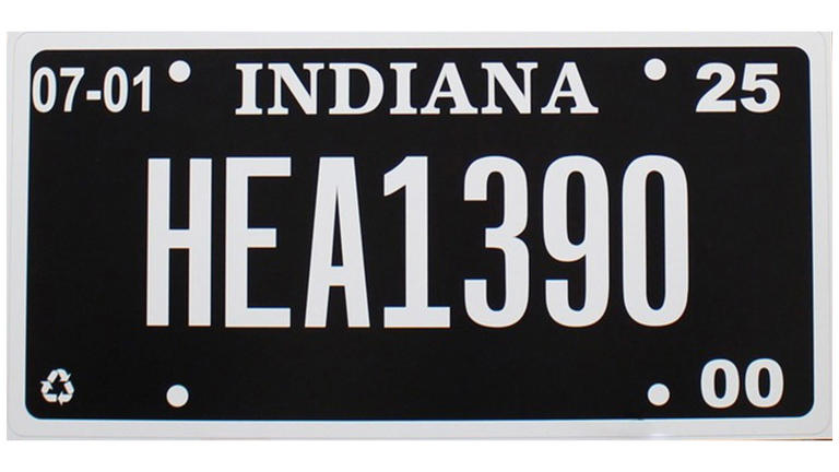 Here's when you can get Indiana's new ‘blackout' license plate
