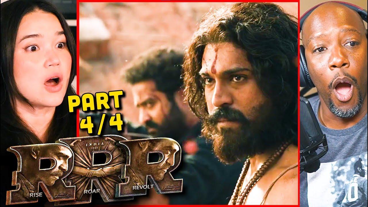 Rrr Movie Reaction Part 4 & Review | Ss Rajamouli | Ram Charan | Ntr Jr ...