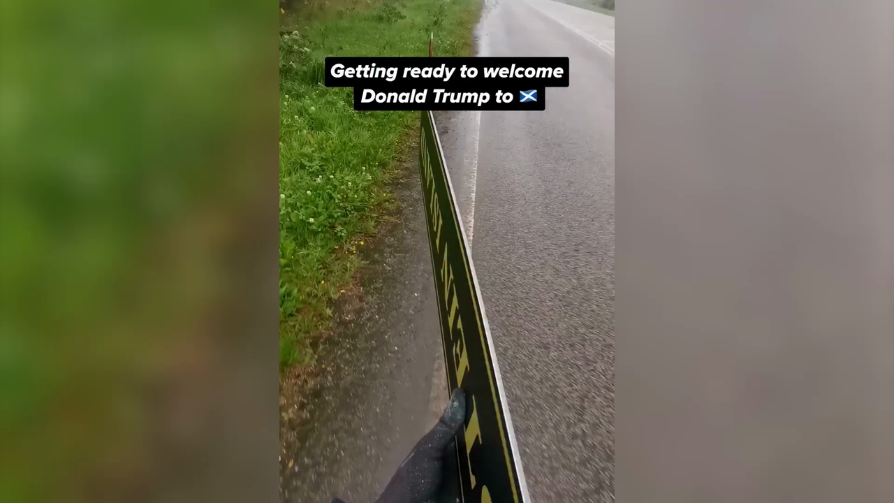 VK: Trumps Schotse golfbaan doelwit van protestbord na Epstein-onthulling