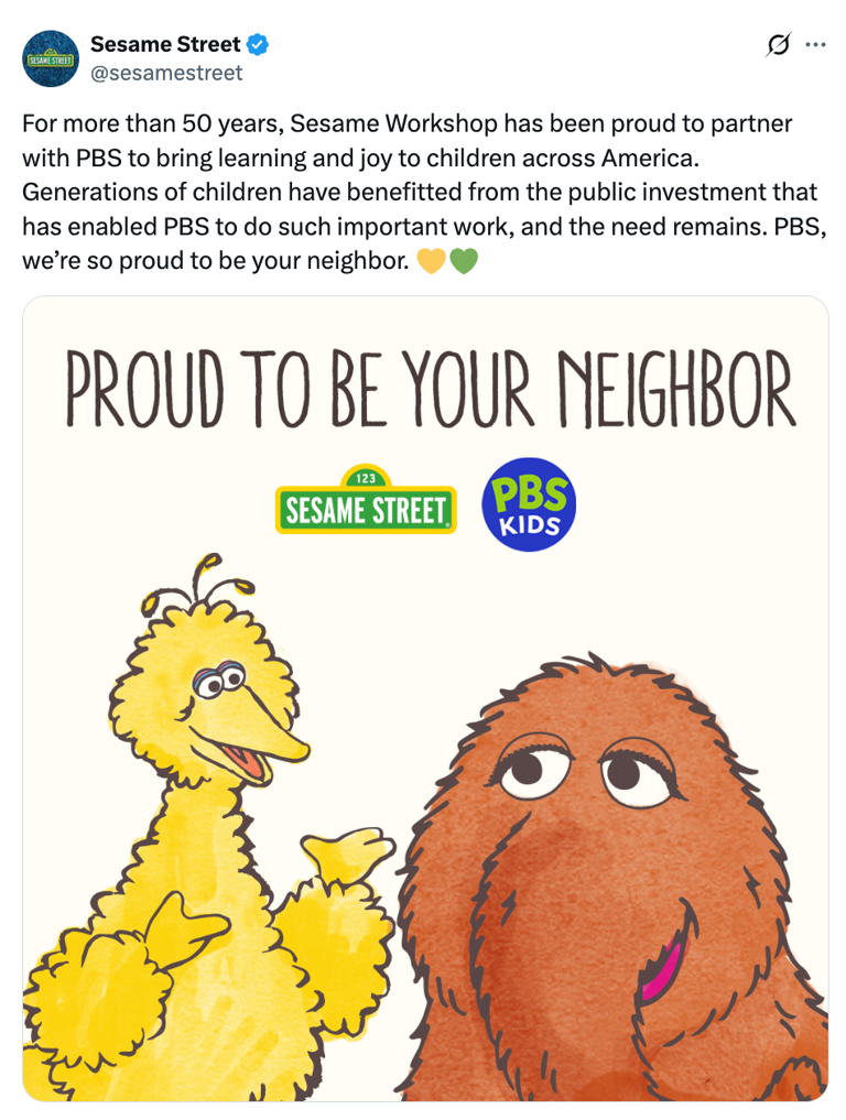 "Sesame Street's" Response To Trump's PBS Cuts Is Going Viral
