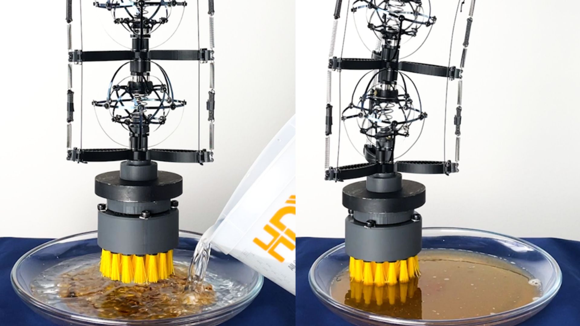 World’s safest scrubbing robot arm destroys stubborn filth using drill ...