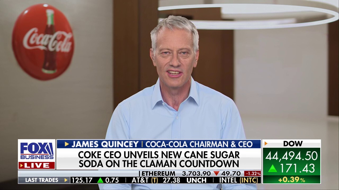 Coke CEO holds up new cane sugar formula on FOX Business