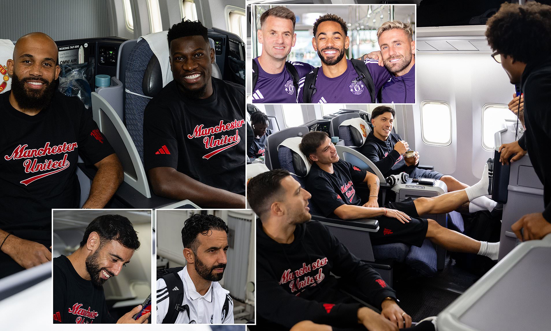 Man United stars jet off to the US with Bryan Mbeumo on board but Bomb ...