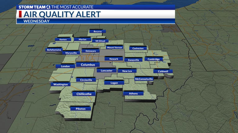 Fair tonight, warmer with an air quality alert tomorrow