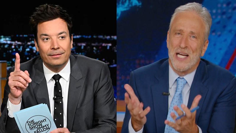 Jon Stewart & Jimmy Fallon Address 'Late Show' Cancellation on Monday ...