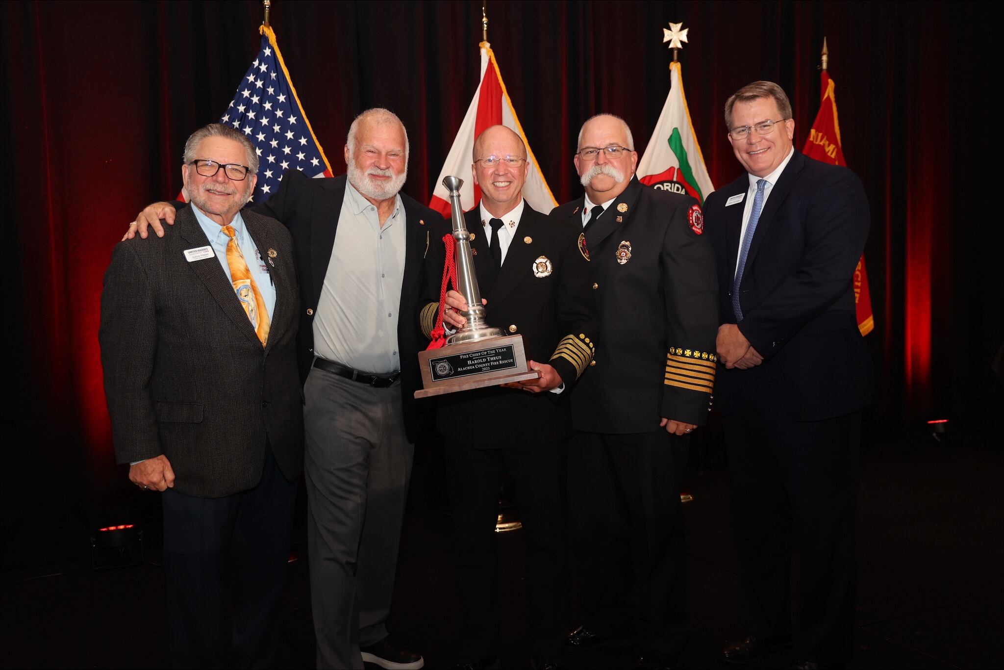 Fire Chief Harold Theus recognized by the Florida Fire Chiefs Association