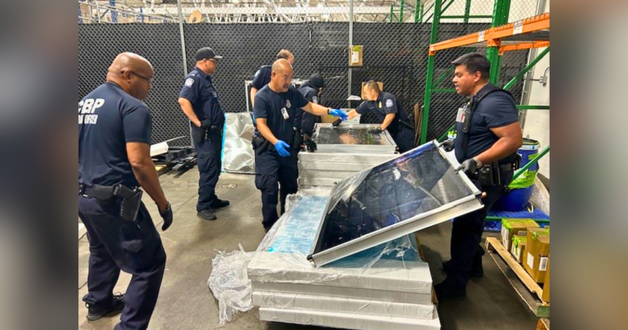 Federal agents seize 300 pounds of meth hidden in solar panels at LAX