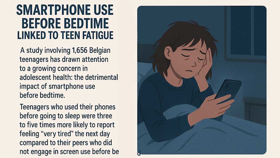 Teen Smartphone Use Before Bed Increases Tiredness by 5x, Study Finds