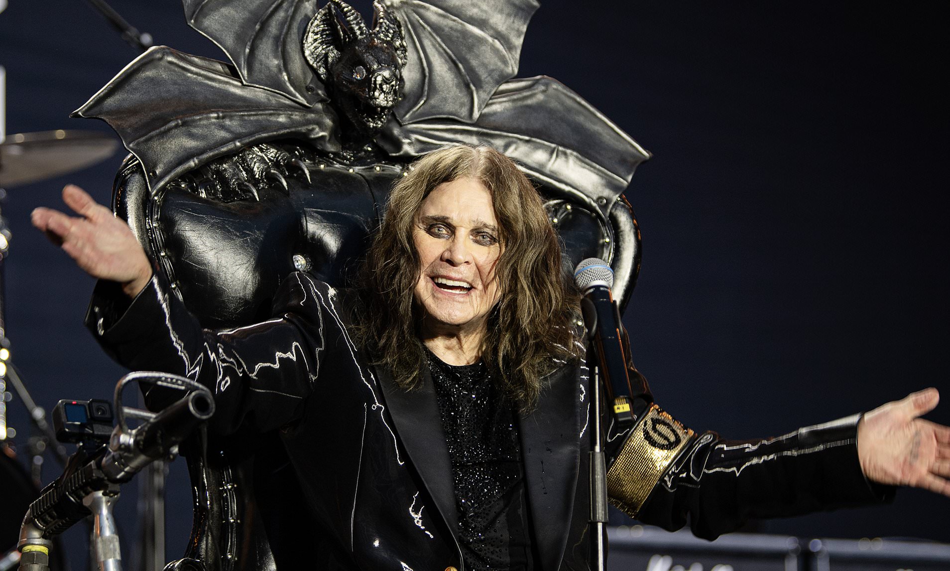 Ozzy Osbourne's final photo: Black Sabbath star snapped beaming on stage just days before death