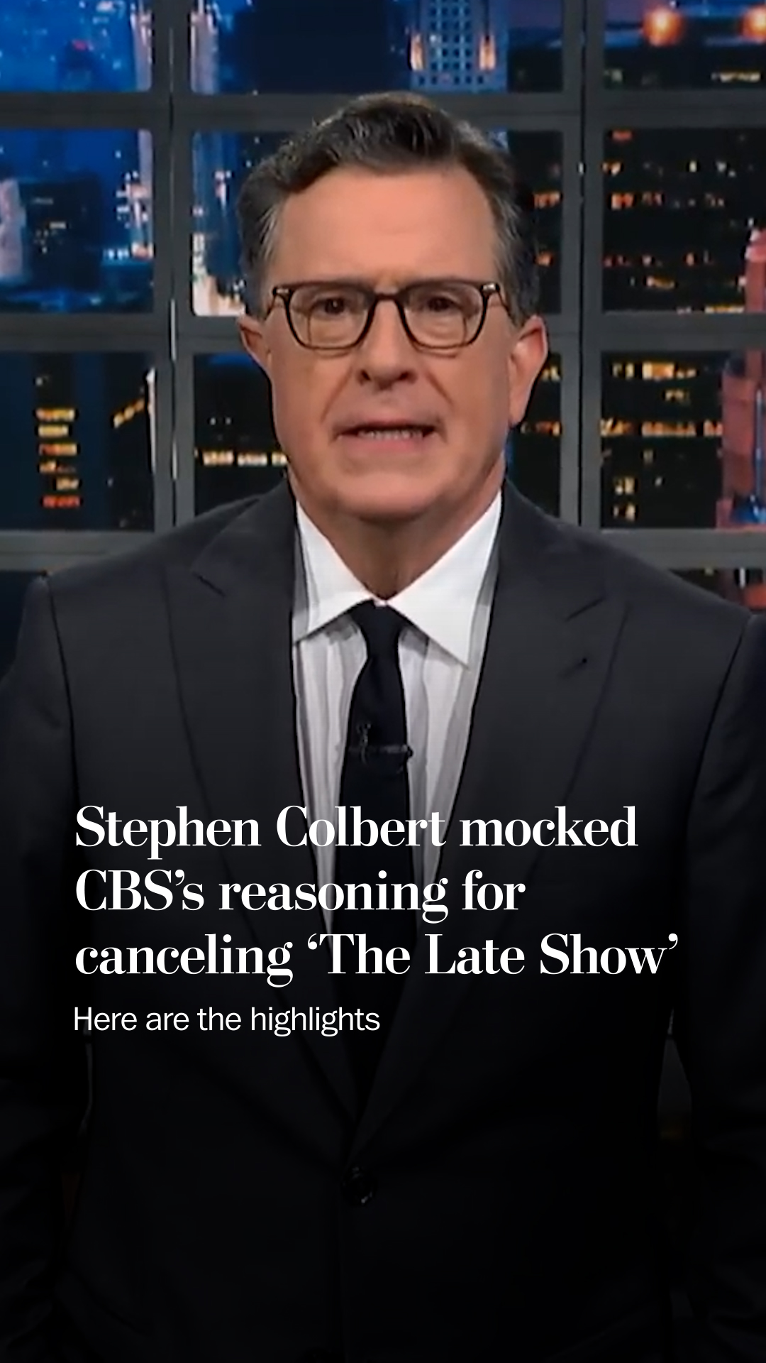 Colbert mocked CBS's reasoning for canceling ‘The Late Show’