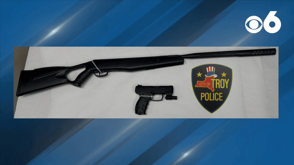 Troy man arrested for reportedly firing a pellet rifle at a police car