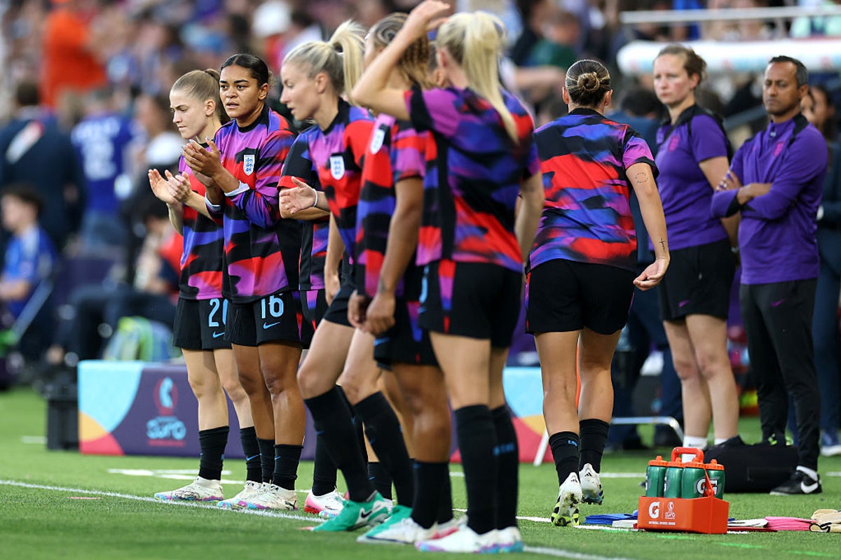 Lionesses make different gesture in support of Jess Carter after refusing to take knee
