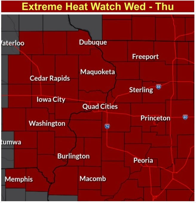 Extreme heat, suffocating humidity expected to hit eastern Iowa. What ...