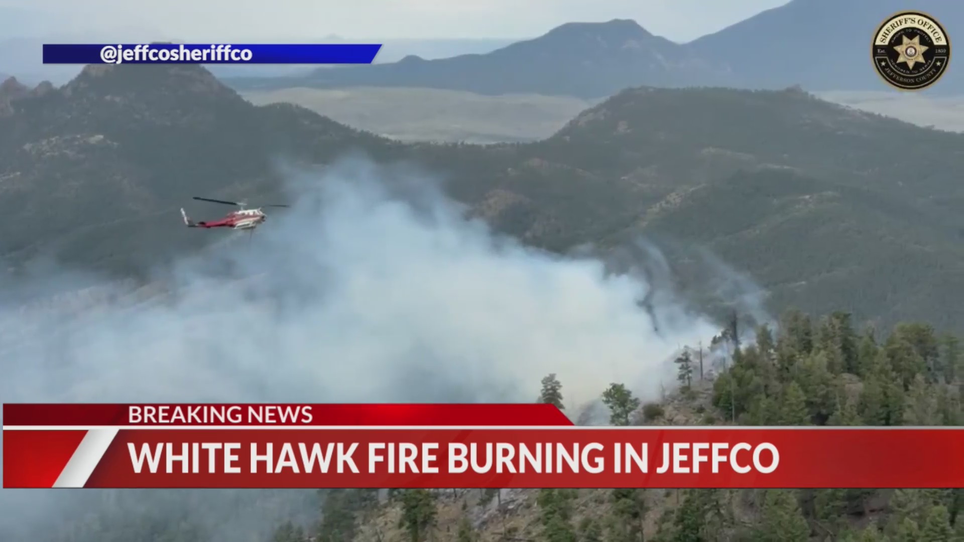 Crews responding to White Hawk Fire burning in Jefferson County