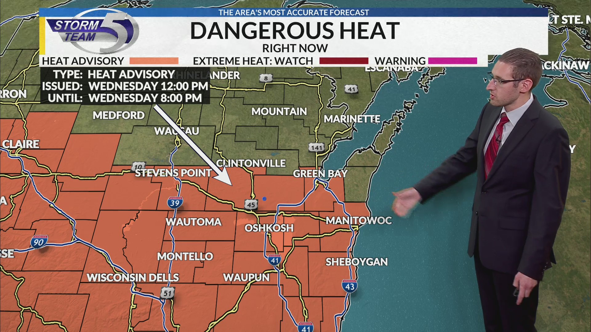 Northeast Wisconsin Weather: Heat, humidity, and storms on Wednesday