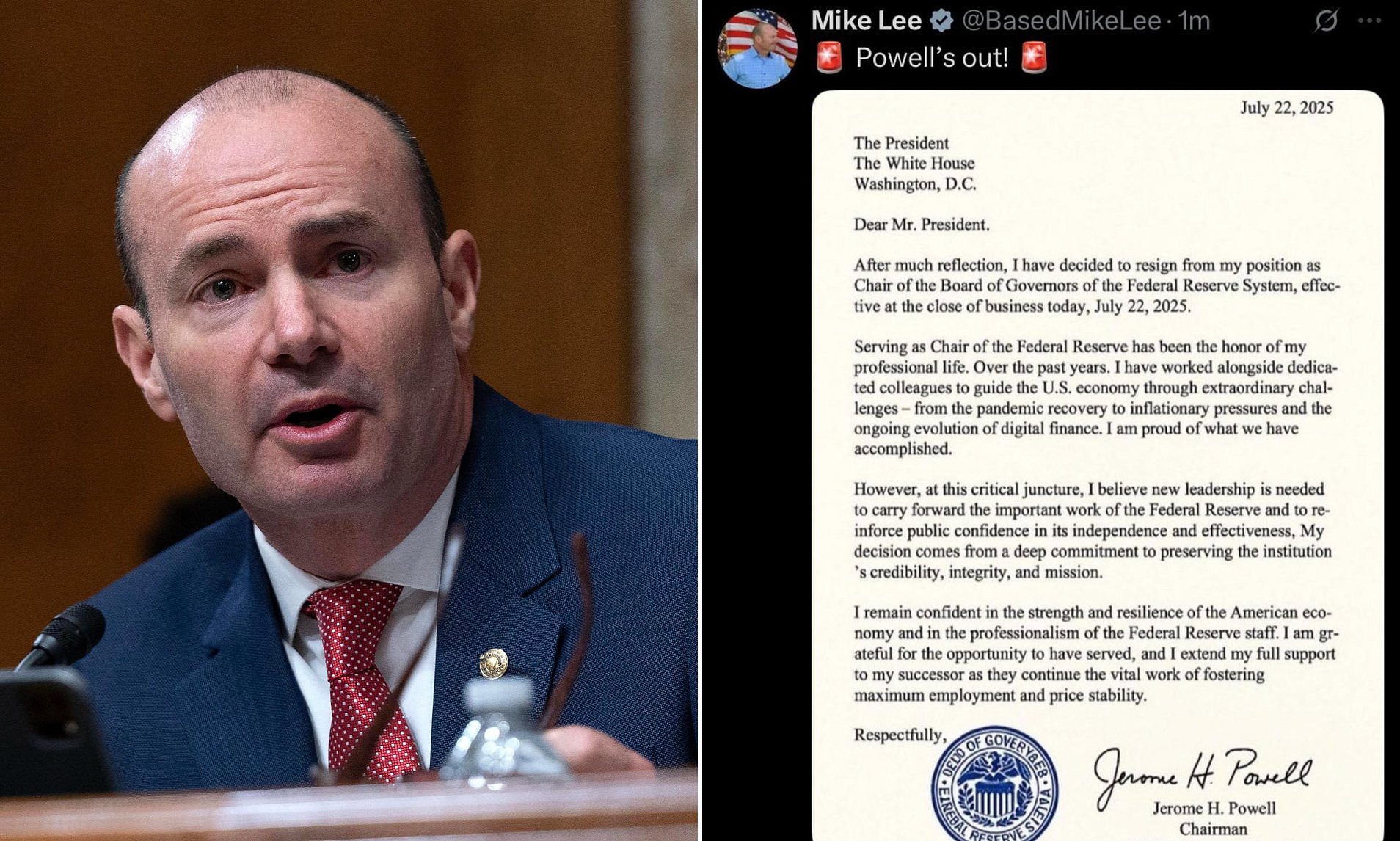 Top Republican mocked after falling for a 'fake' Jerome Powell ...