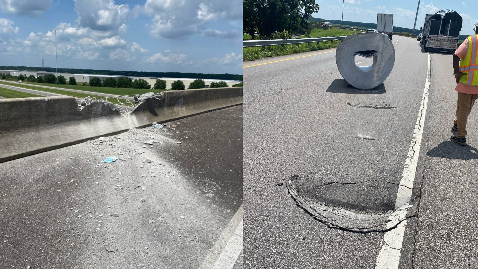 ALDOT crews repairing bridge on I-565 ramp after steel coil falls from ...