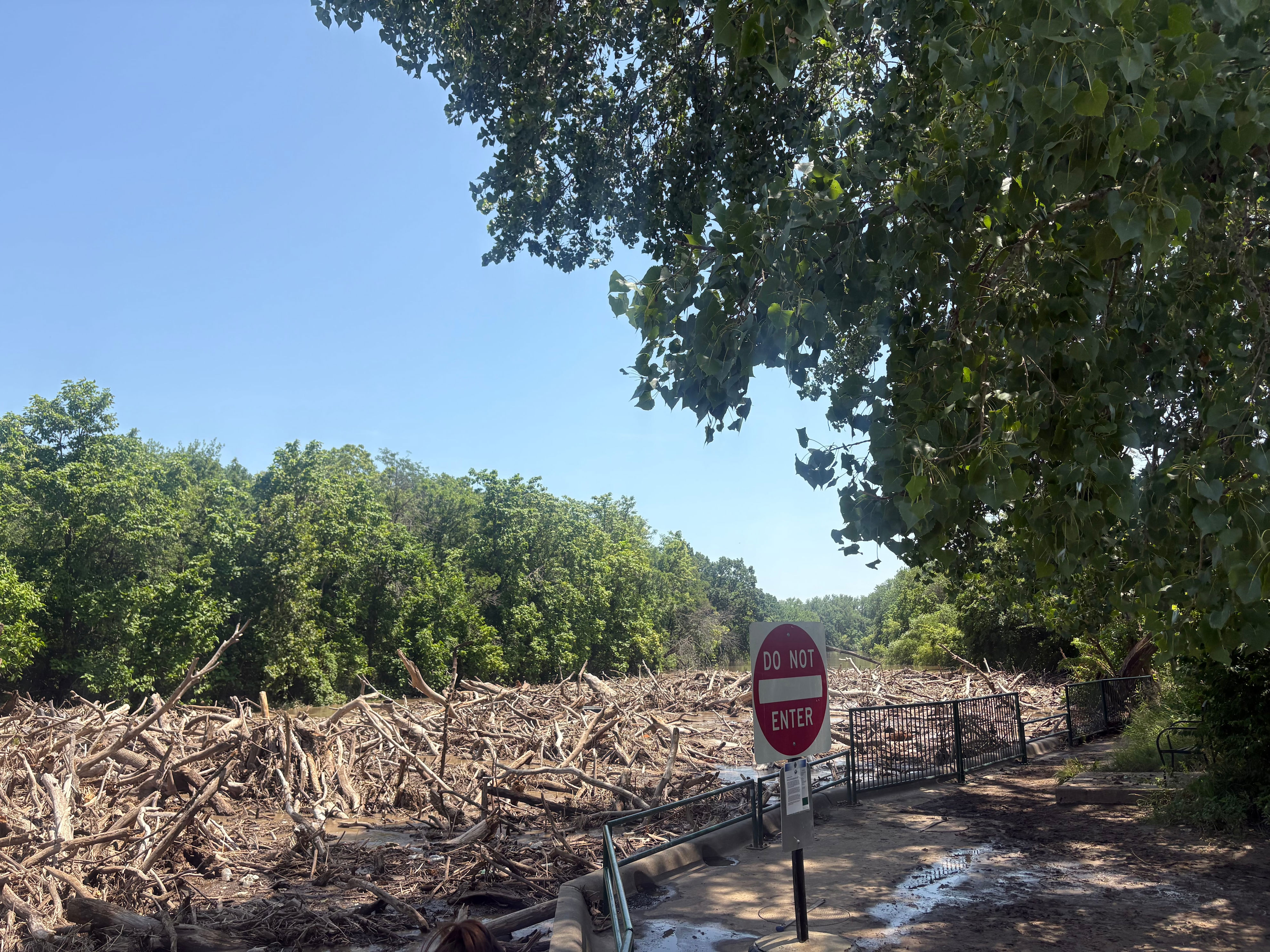 Log jam in Salina grows after Monday night rain