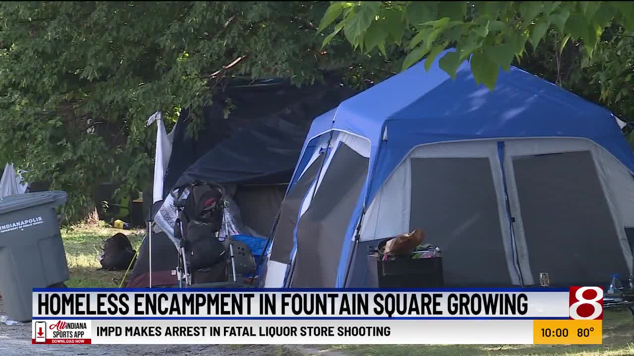 Homeless encampment growing in Fountain Square