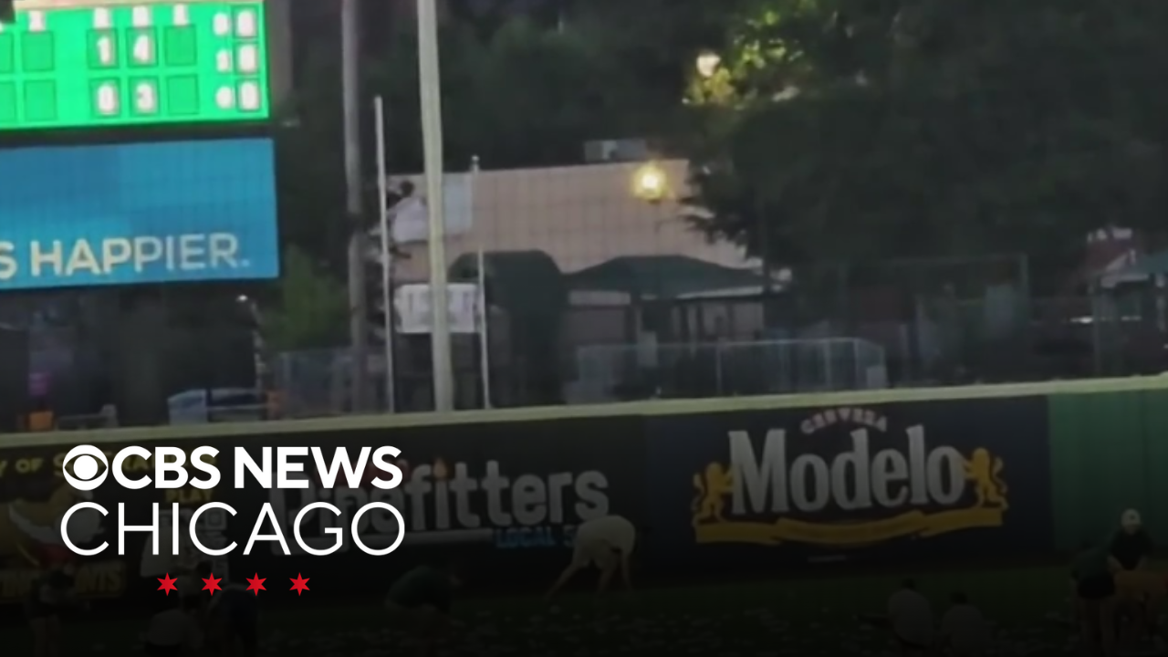 "Wiener drop" at Joliet Slammers baseball game