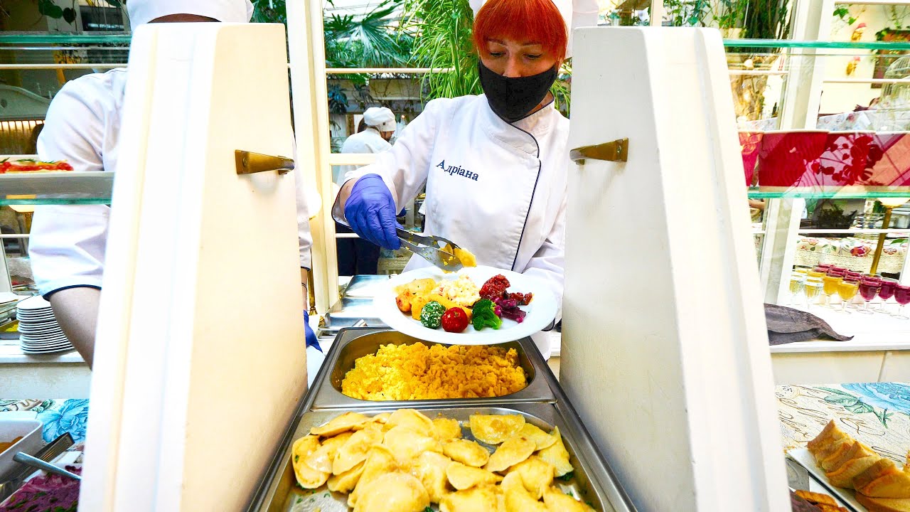 Classic Ukrainian Breakfast Buffet - Slavic Galician Food In Lviv, Ukraine