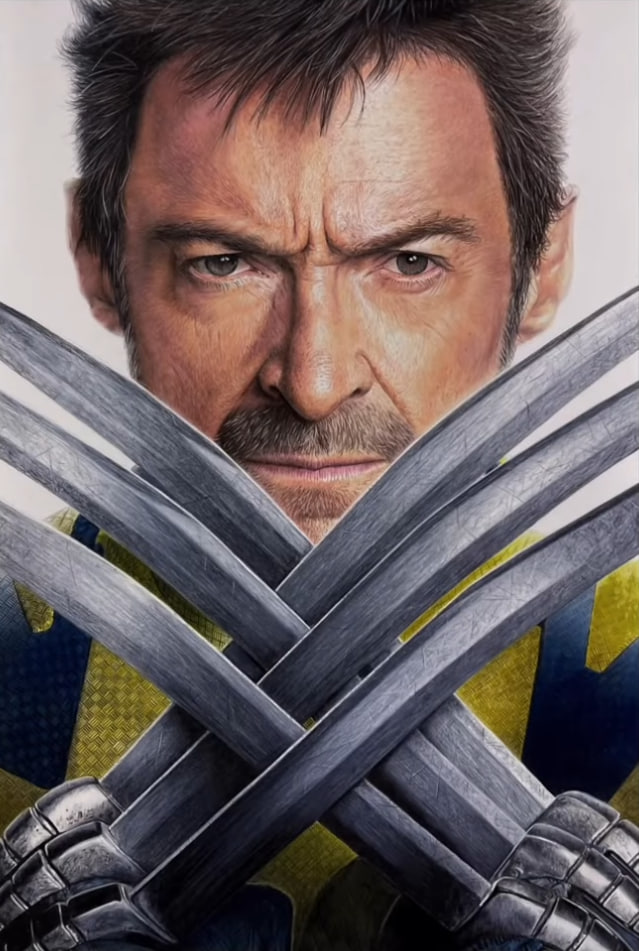 Wolverine Comes to Life: Coloured Pencil Drawing