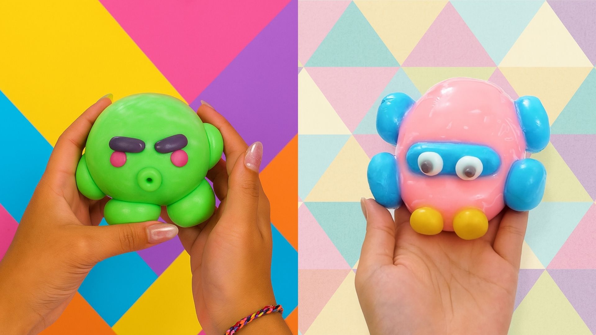 ASMR Slime Satisfying Rekken, Poffen en Drukken met Kleverige Textuur