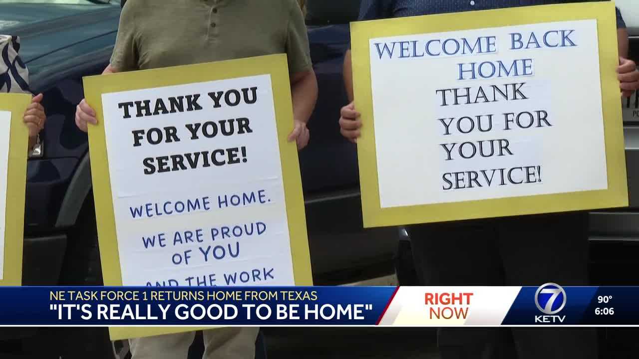 Nebraska Task Force 1 returns home from Texas after deadly flooding