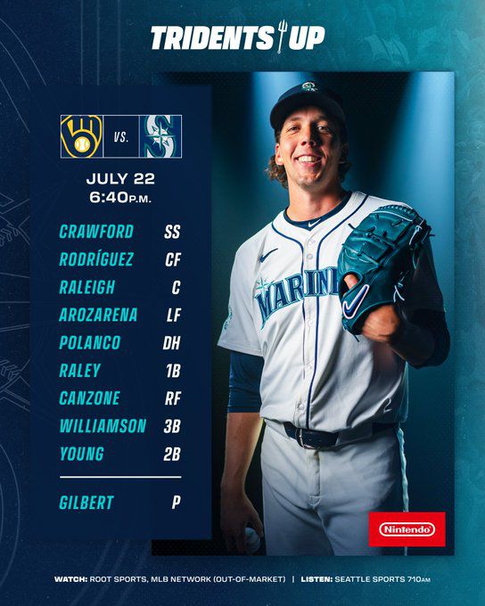 Mariners Game #101 Preview: 7/222025: MIL at SEA