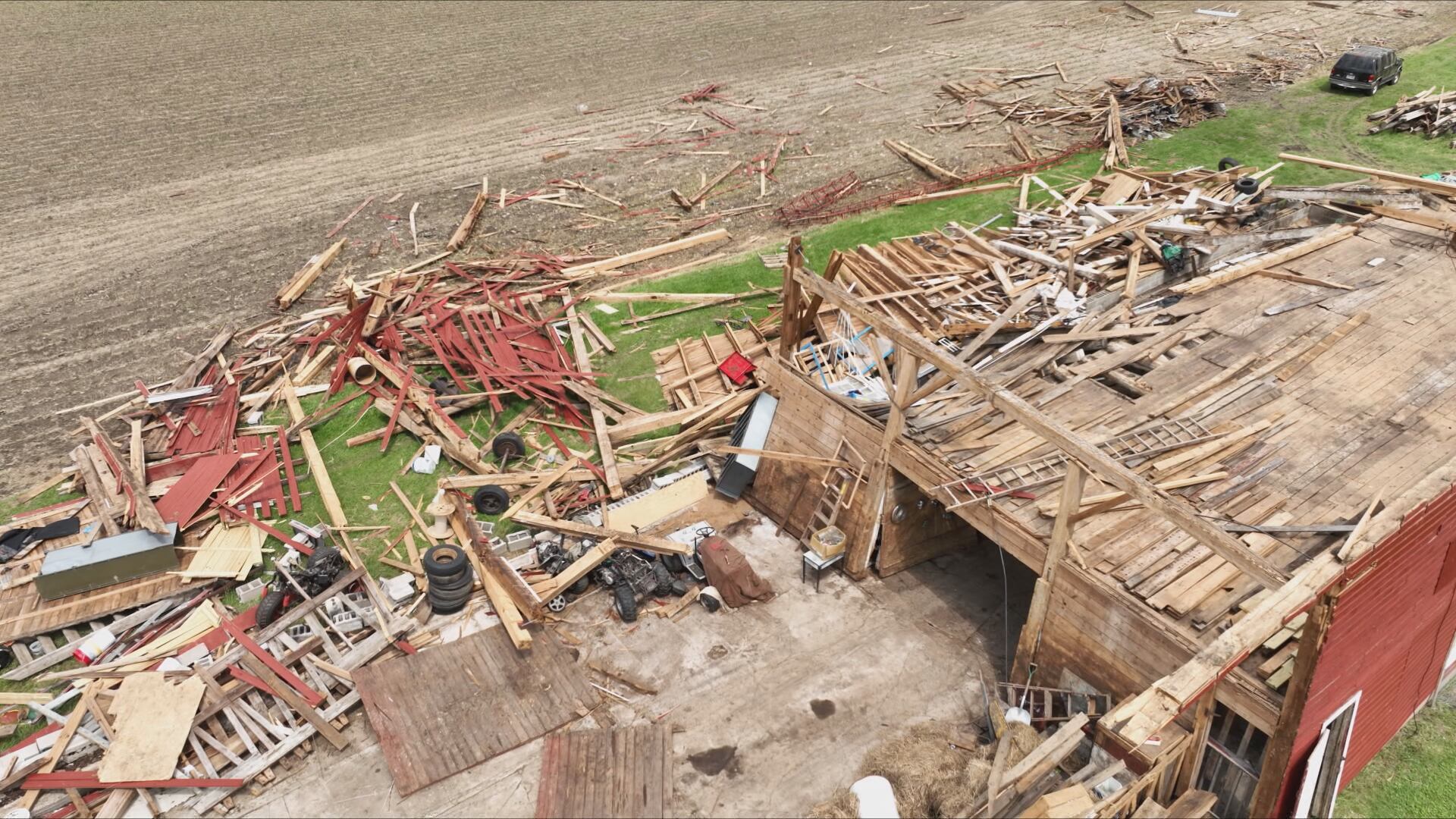 100-year-old Oliver family barn destroyed in Marathon County windstorm